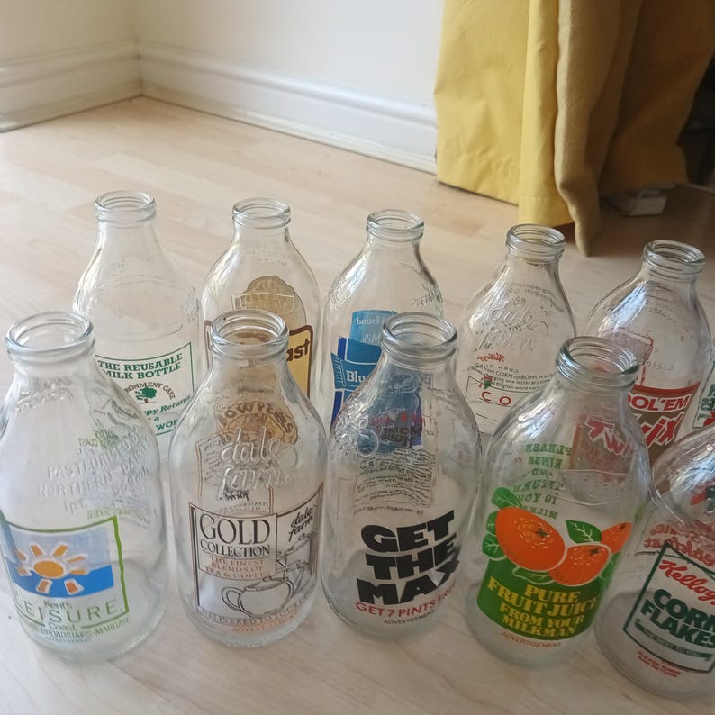 Vintage Milk Bottles - Etsy