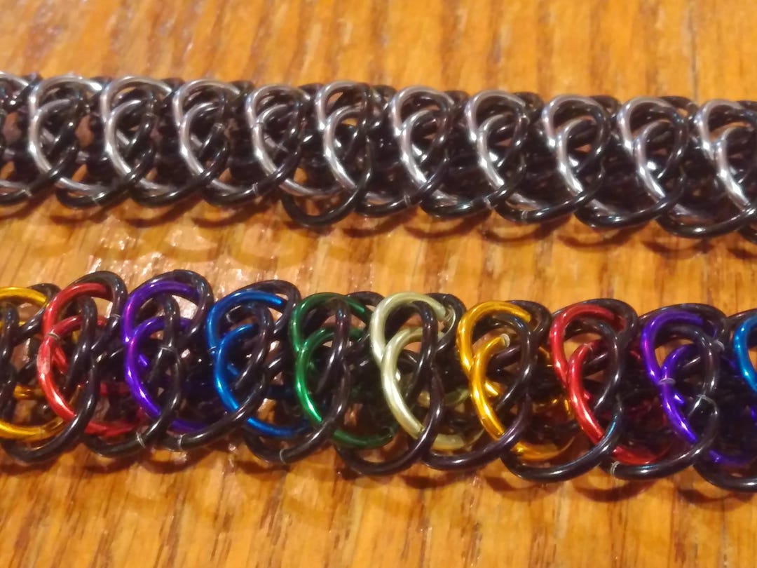 Viperscale Chainmail Bracelet, Anodized Aluminum, Customizable - Etsy
