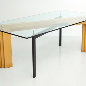 Large Modern Glass Top Dining Table - Etsy