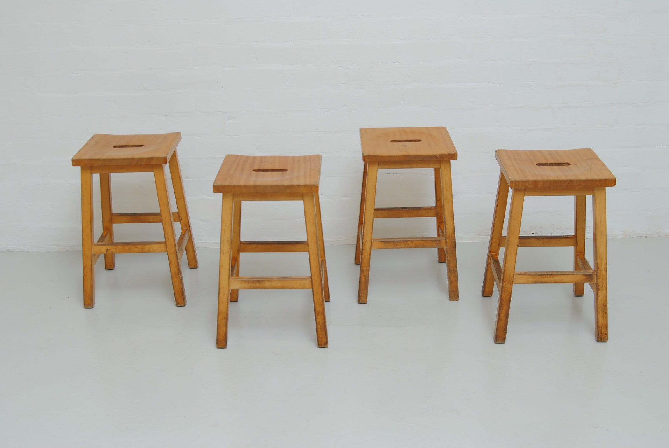 Set of 6 Pine Lab Stools - Etsy