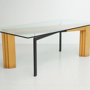 Large Modern Glass Top Dining Table - Etsy