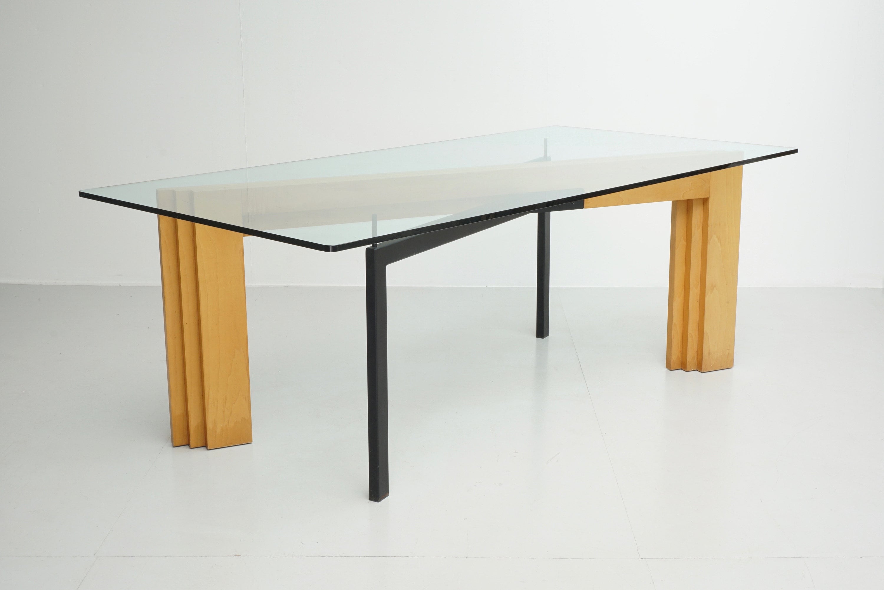 Large Modern Glass Top Dining Table - Etsy