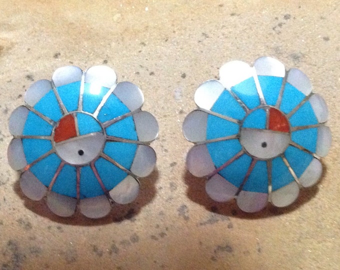 SIGNED Native America Indian Jewelry Apache Navajo Earrings - Etsy
