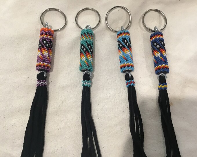 Authentic Native America Indian Jewelry Peyote Stitch Beaded Keychain ...
