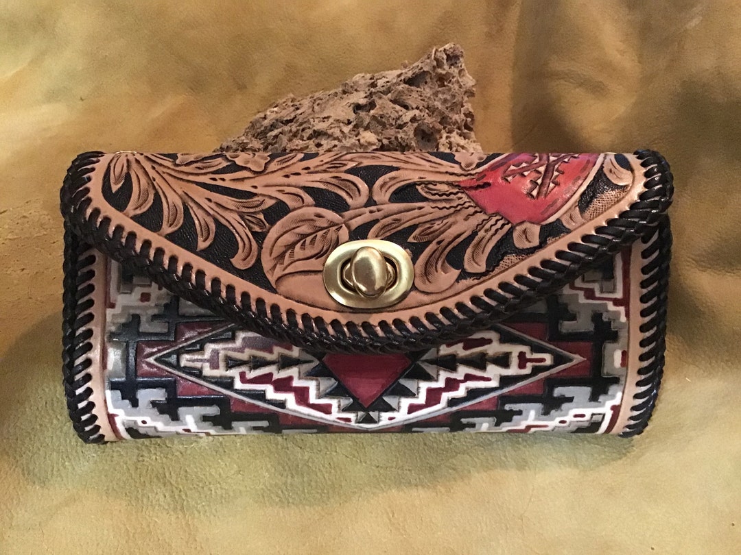 Authentic Native American Indian Jewelry Navajo Crossbody Purse Wallet ...
