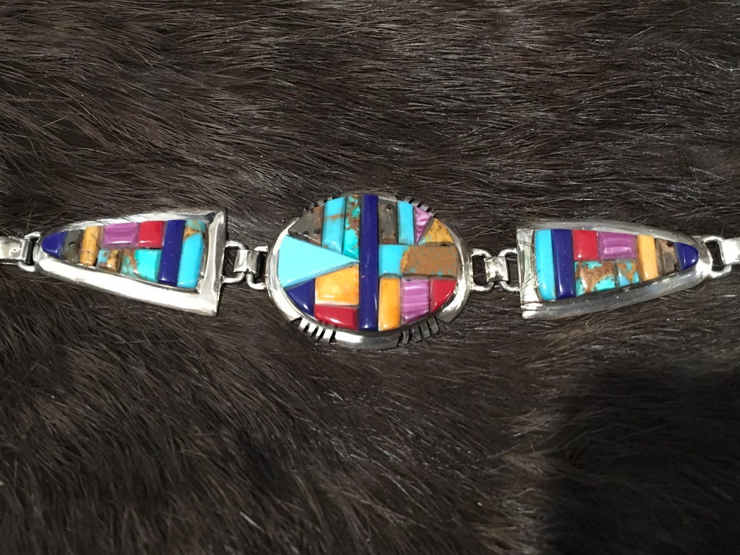 SIGNED Authentic Native American Indian Jewelry Navajo Sterling Silver ...