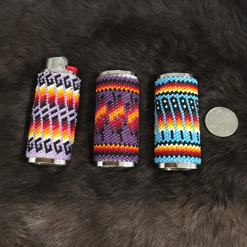 Authentic Native American Indian Jewelry Navajo Peyote Stitch Hand ...
