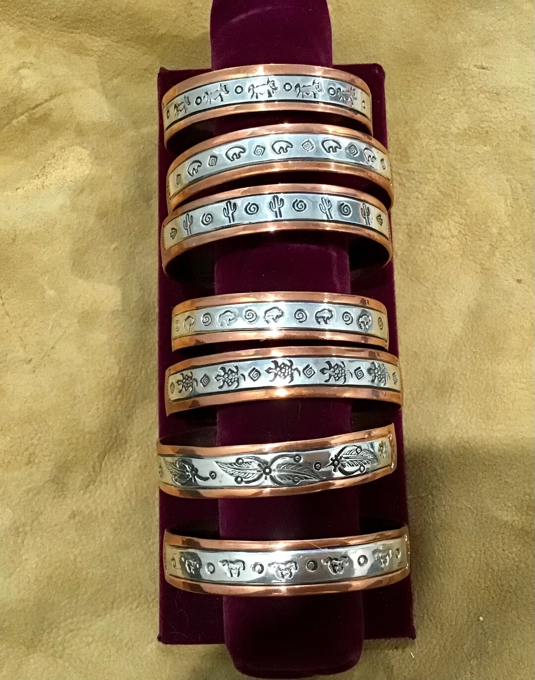 SIGNED Native America Indian Jewelry Apache Navajo Earrings Zuni Tribe ...
