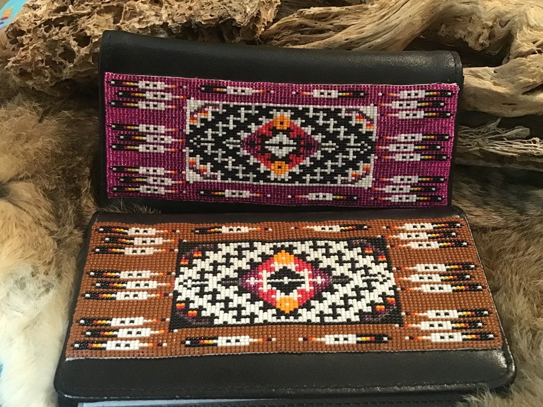 Native American Indian Navajo Beaded Rug Purse Wallet Clutch Coin Purse ...