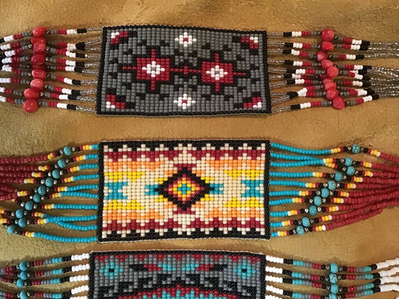 Native America Indian Jewelry Zuni Hopi Sterling Silver Navajo Beaded ...
