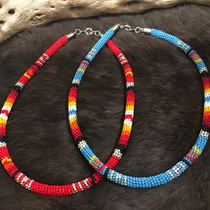 Native American Beaded Necklaces - Etsy