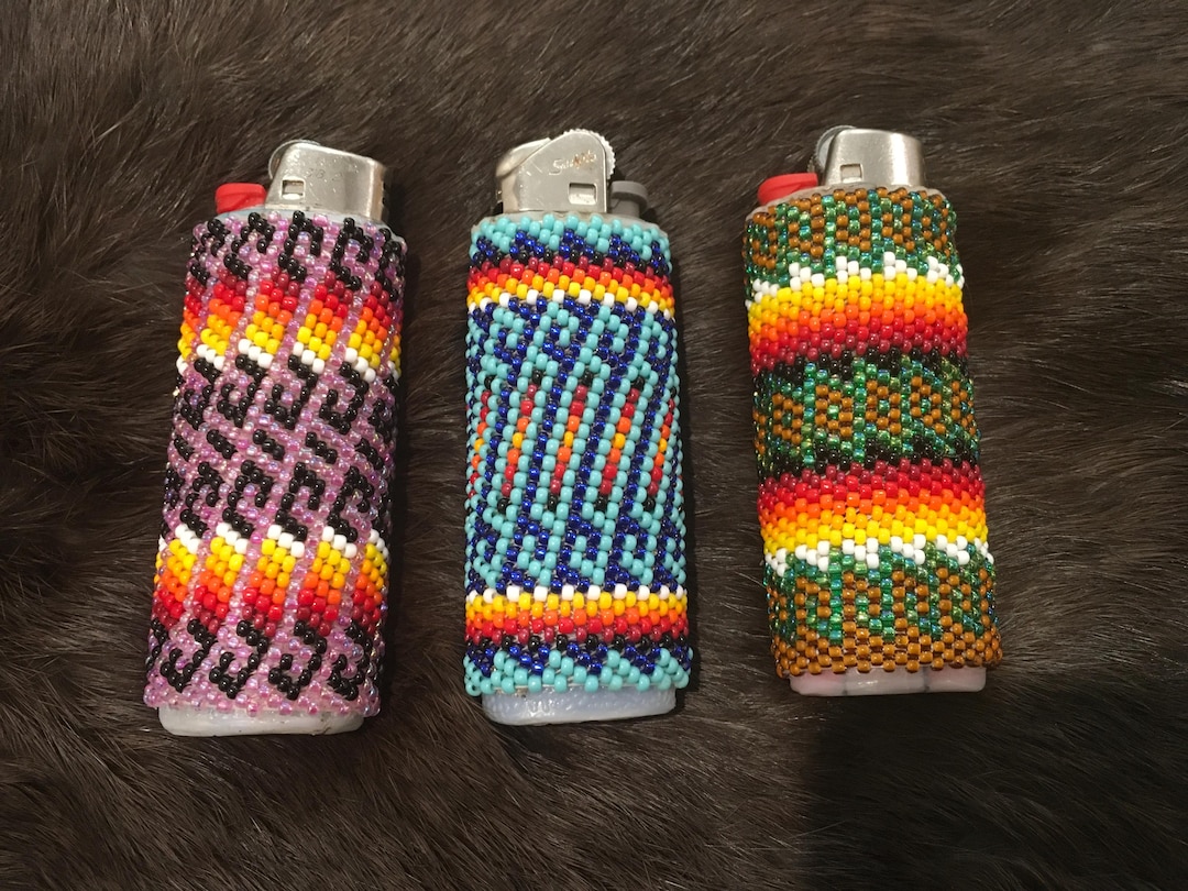 Native American Indian Jewelry Navajo Peyote Stitch Wrapped Hand Beaded ...