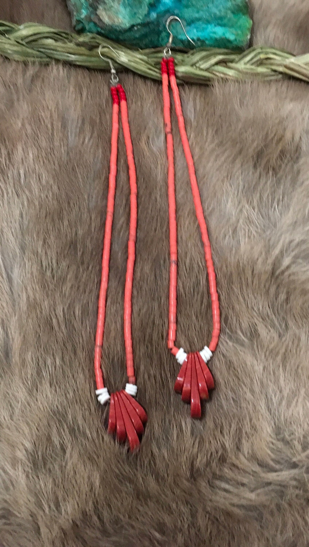 Authentic Native American Indian Jewelry Earrings Zuni Navajo ...