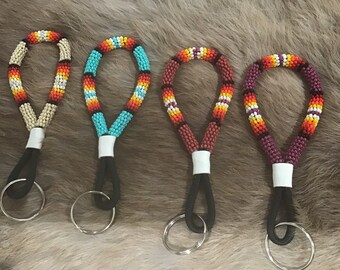 Authentic Native America Indian Jewelry Peyote Stitch Beaded Keychain ...