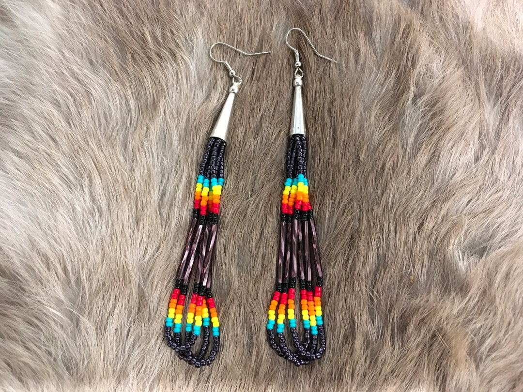 Authentic Native American Indian Jewelry Earrings Zuni Navajo Hand ...