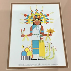 SIGNED Authentic Native American Indian Art Hopi Butterfly Dancer ...