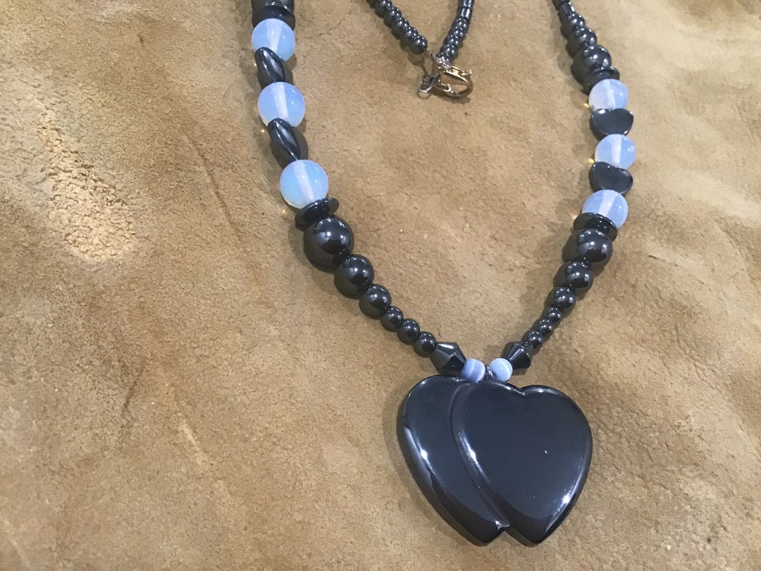Authentic Native American Indian Jewelry Moonstone Heart Hematite ...