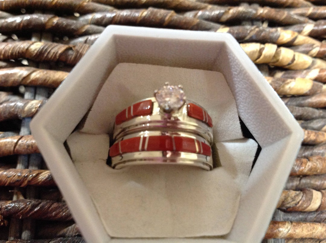 Native America Indian Jewelry Sterling Silver Turquoise Red Coral ...