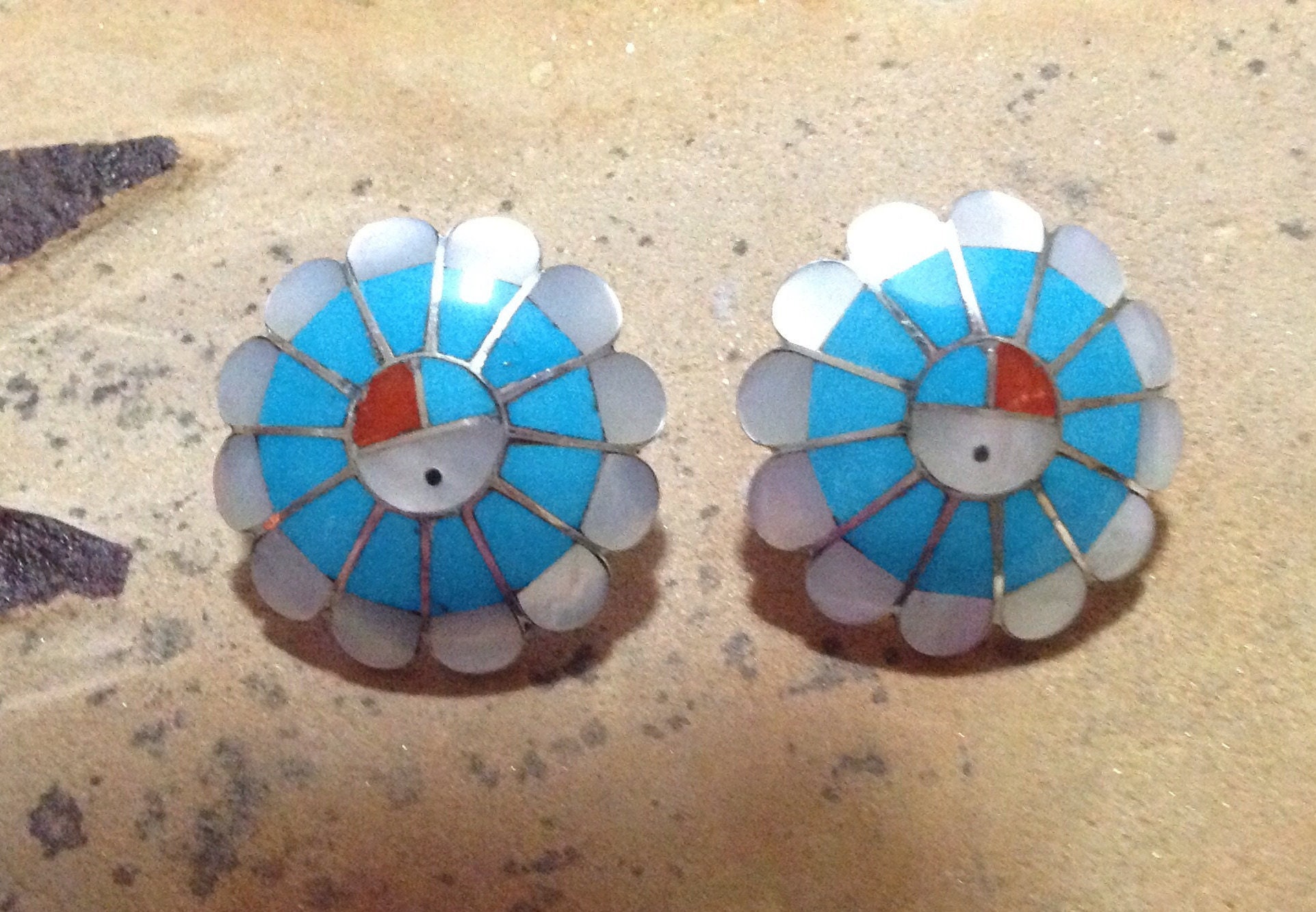 Vintage Native America Indian Jewelry Navajo Zuni Sun Face | Etsy