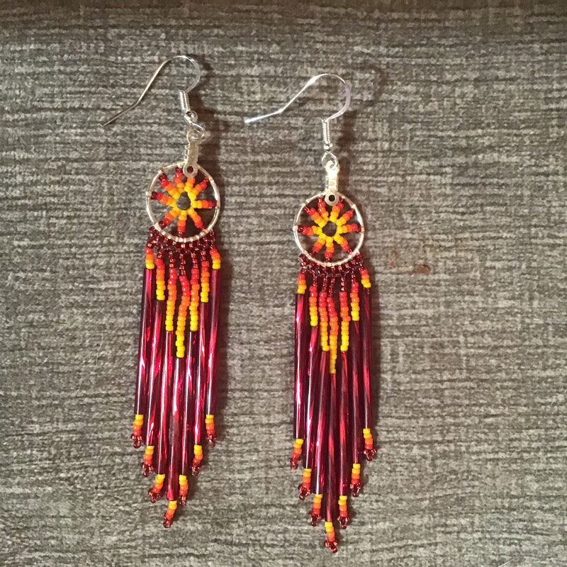 Native Beaded Earrings - Etsy
