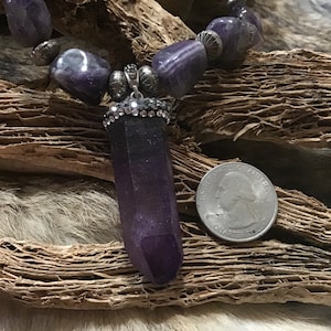 Vintage Native America Indian Jewelry Chunky Amethyst With Pendant ...