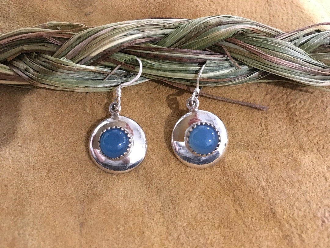 Authentic Native America Indian Jewelry Navajo Earrings Zuni Sterling ...