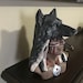 SIGNED Native American Style Indian Chief Wolf Head Hand Painted ...