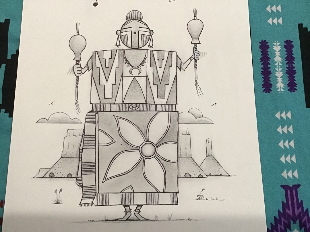 SIGNED Authentic Native American Indian Art Numbered Series Sun Face ...