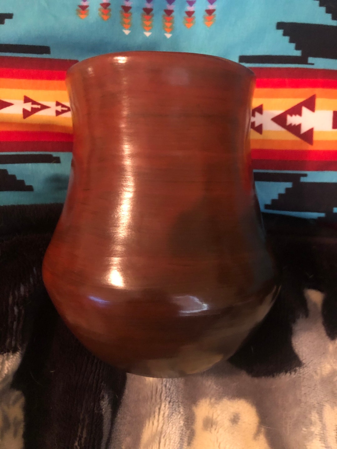 Signed Authentic Native American Jewelry Navajo TRADITIONAL RED MUD ...