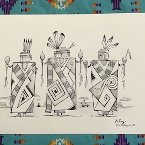 SIGNED Authentic Native American Indian Art Numbered Series Sun Face ...