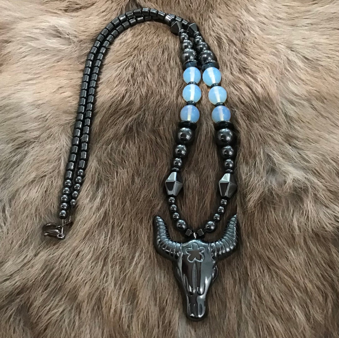 Authentic Native American Indian Jewelry Hematite Navajo Skull ...