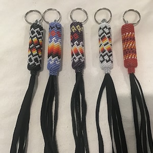 Authentic Native America Indian Jewelry Peyote Stitch Beaded Keychain ...