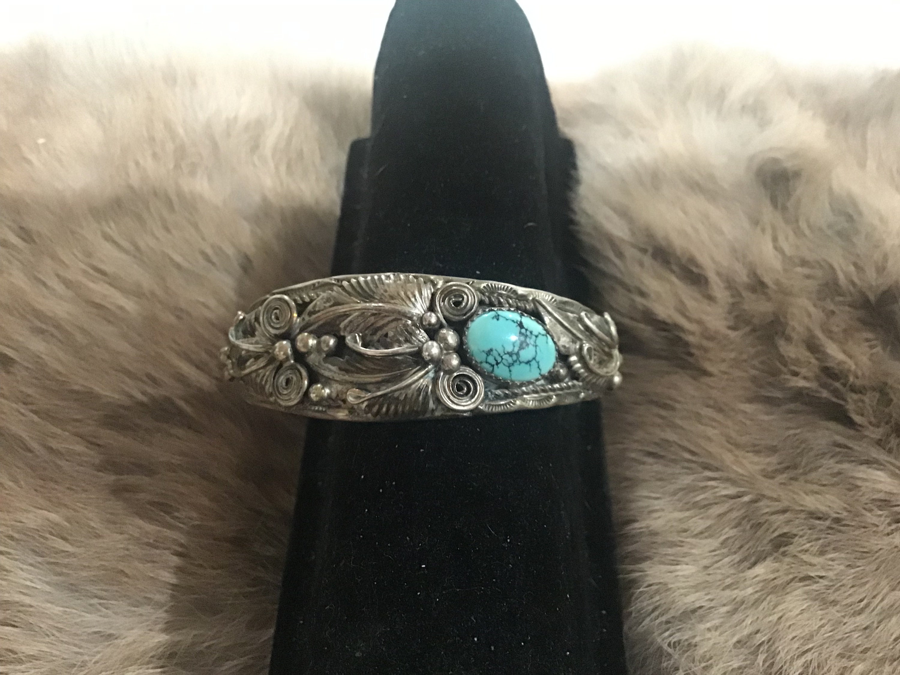 SIGNED Vintage Authentic Native American Indian Jewelry Sterling Silver ...