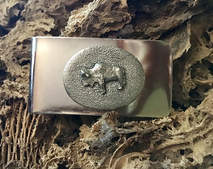 Vintage Native America Indian Jewelry Navajo Buffalo Money Clip Zuni ...