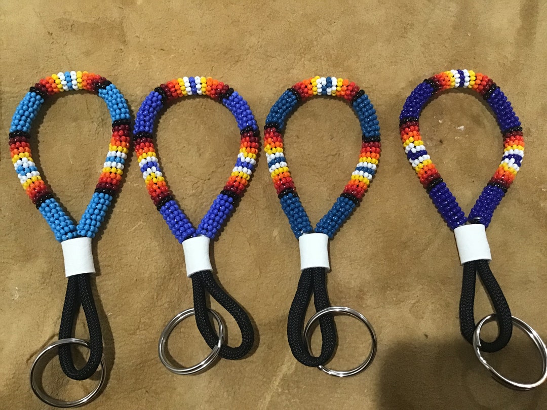 Authentic Native America Indian Jewelry Peyote Stitch Beaded Keychain ...