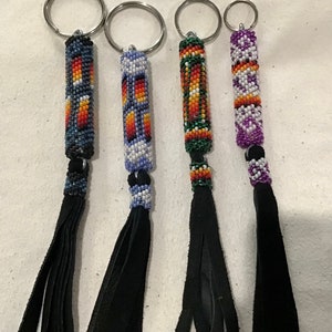 Authentic Native America Indian Jewelry Peyote Stitch Beaded Keychain ...