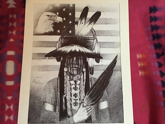 SIGNED Authentic Native American Indian Art Original Navajo | Etsy