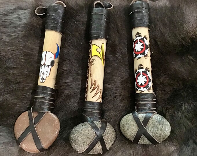 SIGNED Native America Indian Navajo Zuni Hopi Fire Etched Tomahawk ...