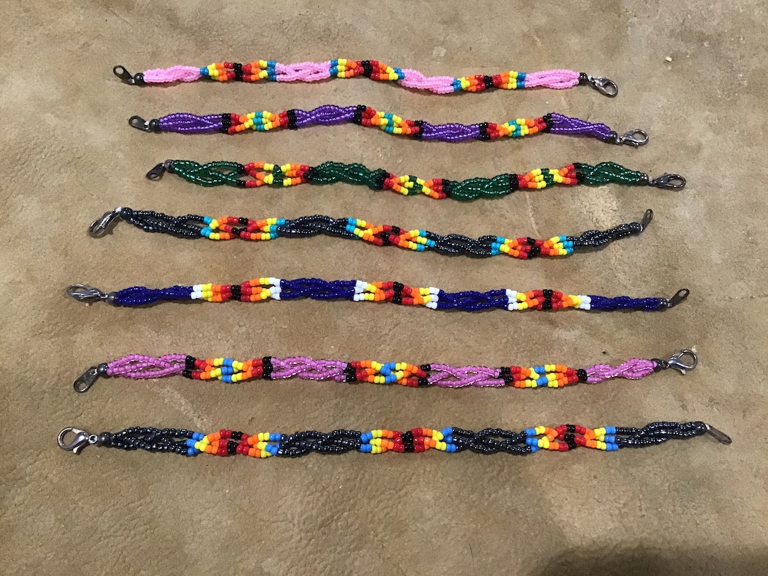 Authentic Native America Indian Jewelry Navajo Hand Beaded Bracelet or ...