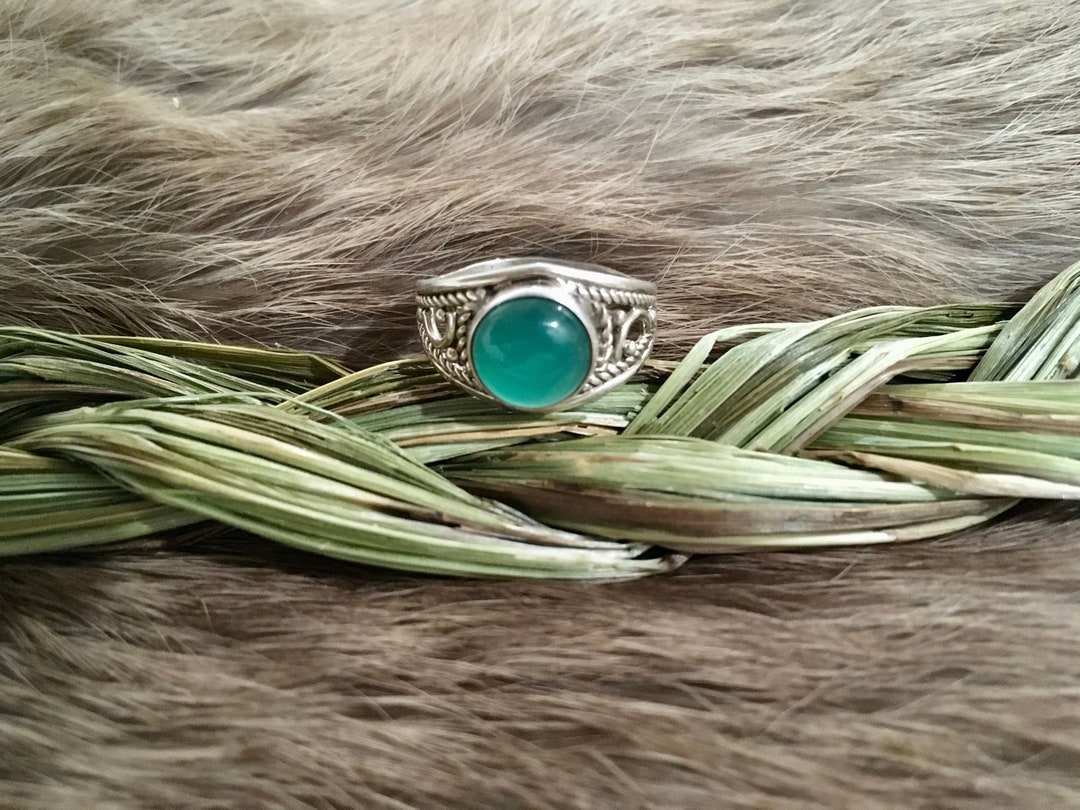 Authentic Native American Indian Jewelry Sterling Silver Jade Navajo ...