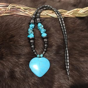 Authentic Native American Indian Jewelry Hematite Navajo Turquoise ...