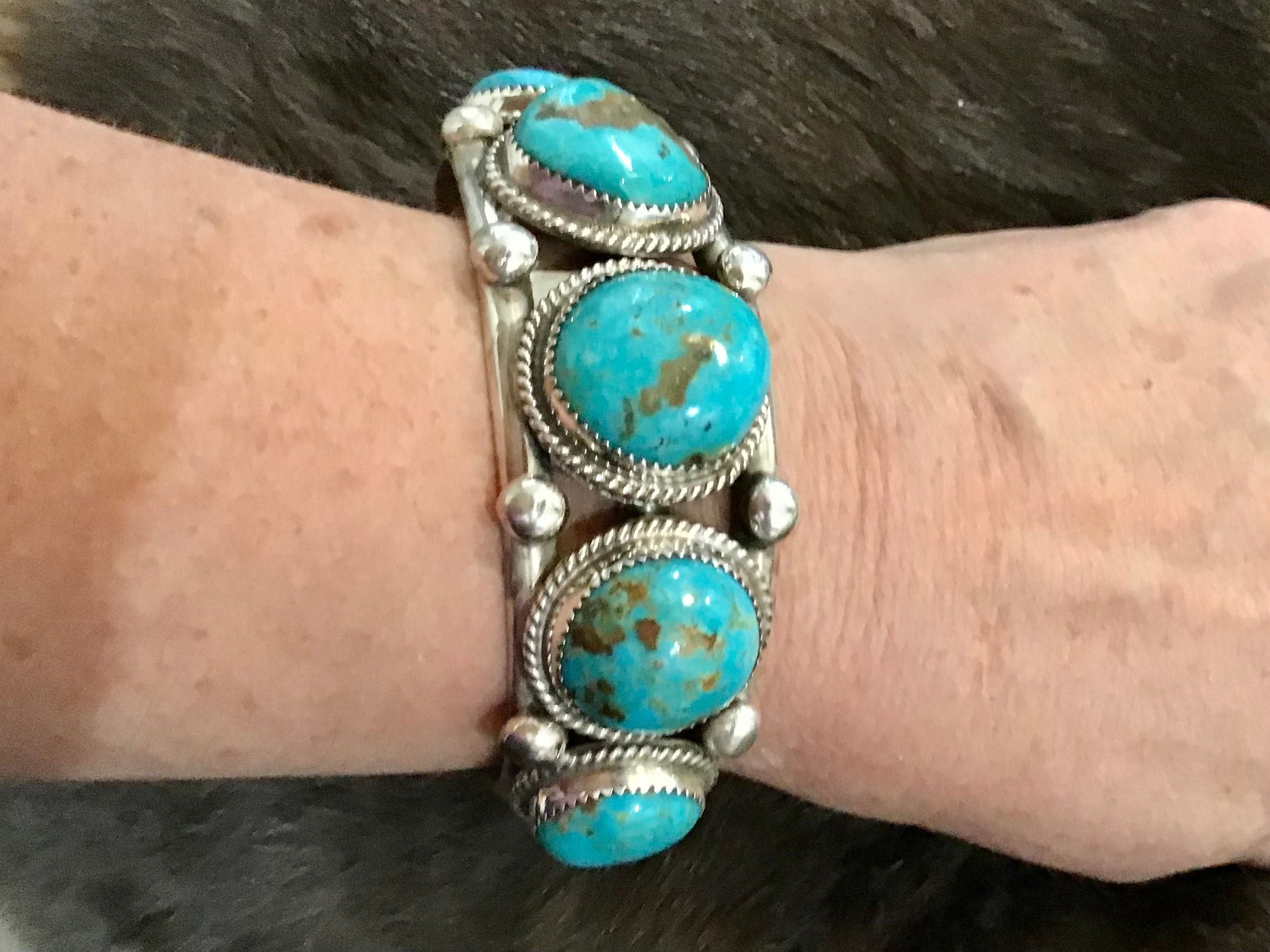 Turquoise indian bracelet Etsy
