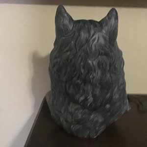 SIGNED Native American Style Indian Chief Wolf Head Hand Painted ...