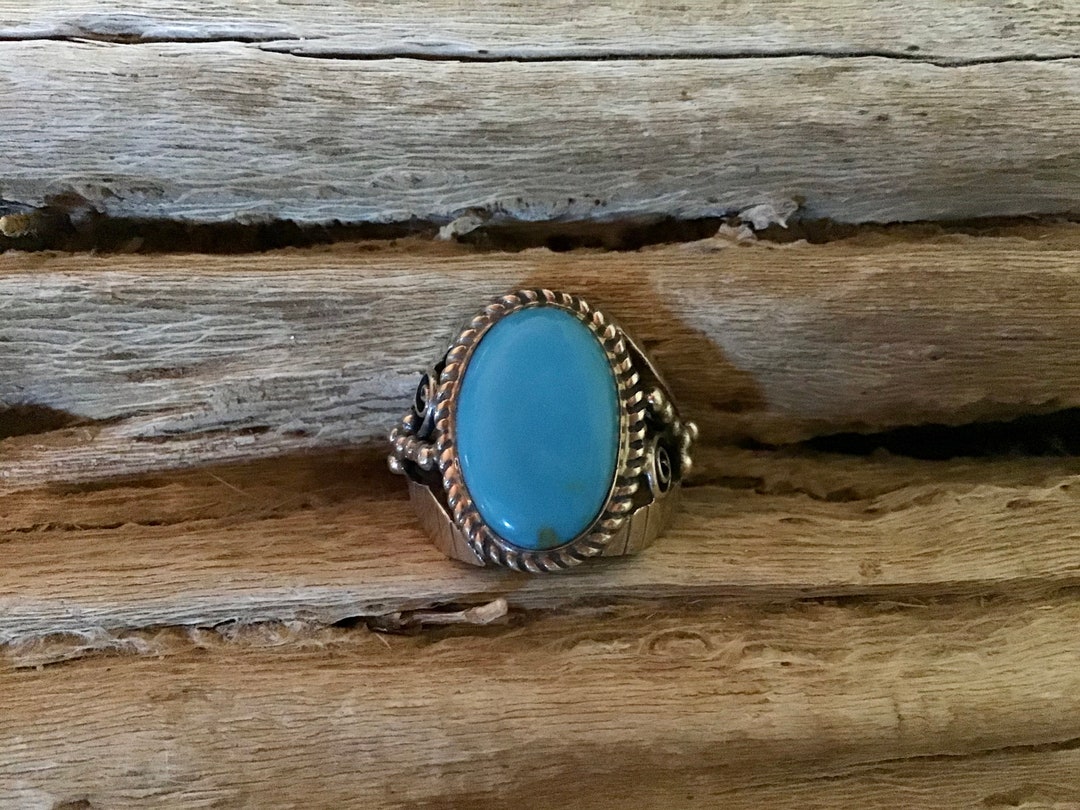 Native America Indian Jewelry Sterling Silver Sleeping Beauty Turquoise ...