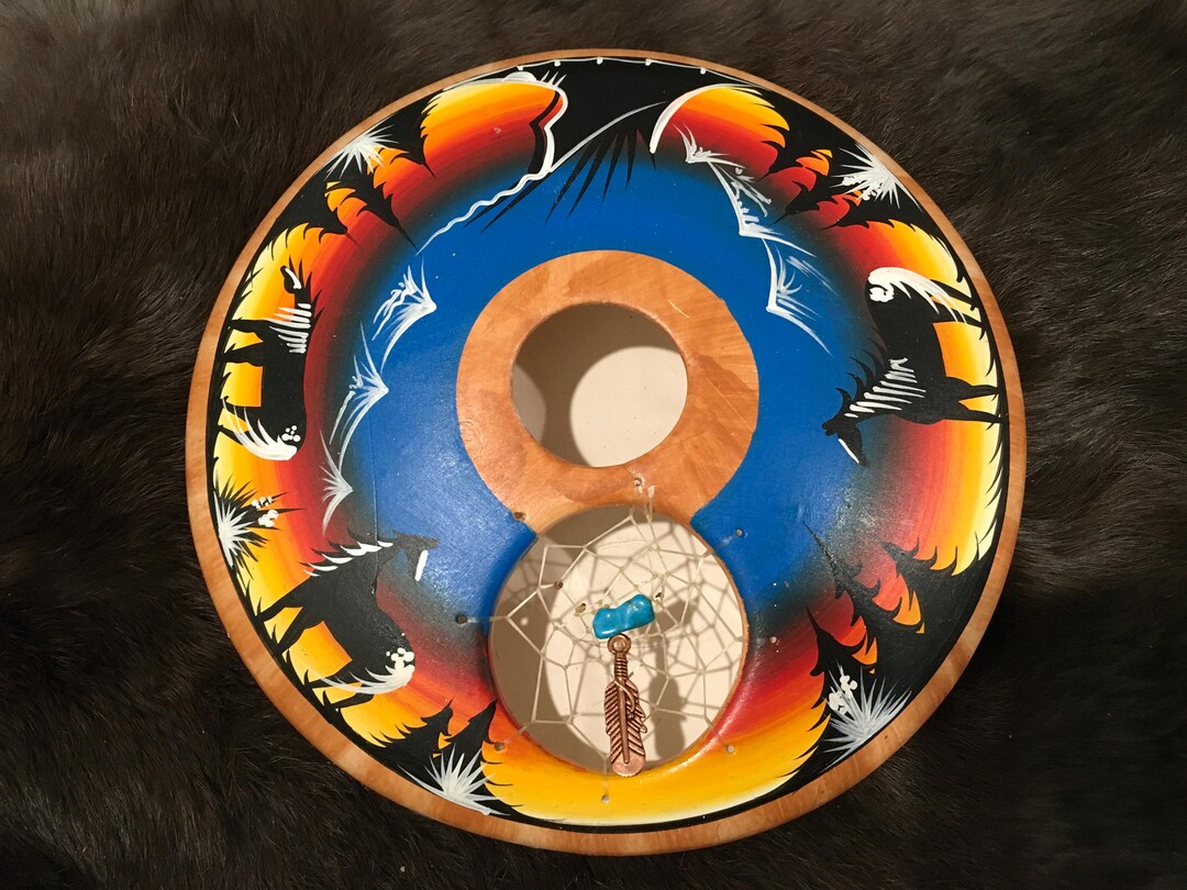 SIGNED Authentic Native American Indian Navajo Seed Pot Dream Catcher ...