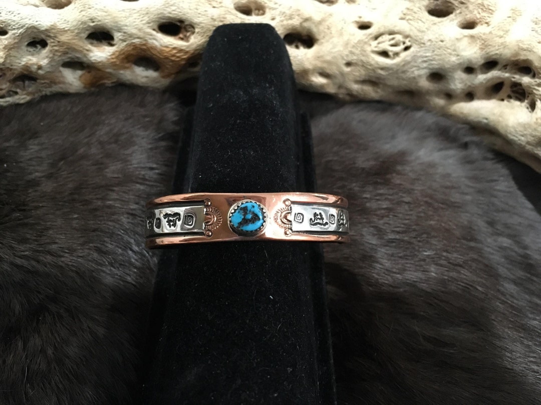 SIGNED Native American Indian Jewelry Apache Navajo Sterling Silver ...