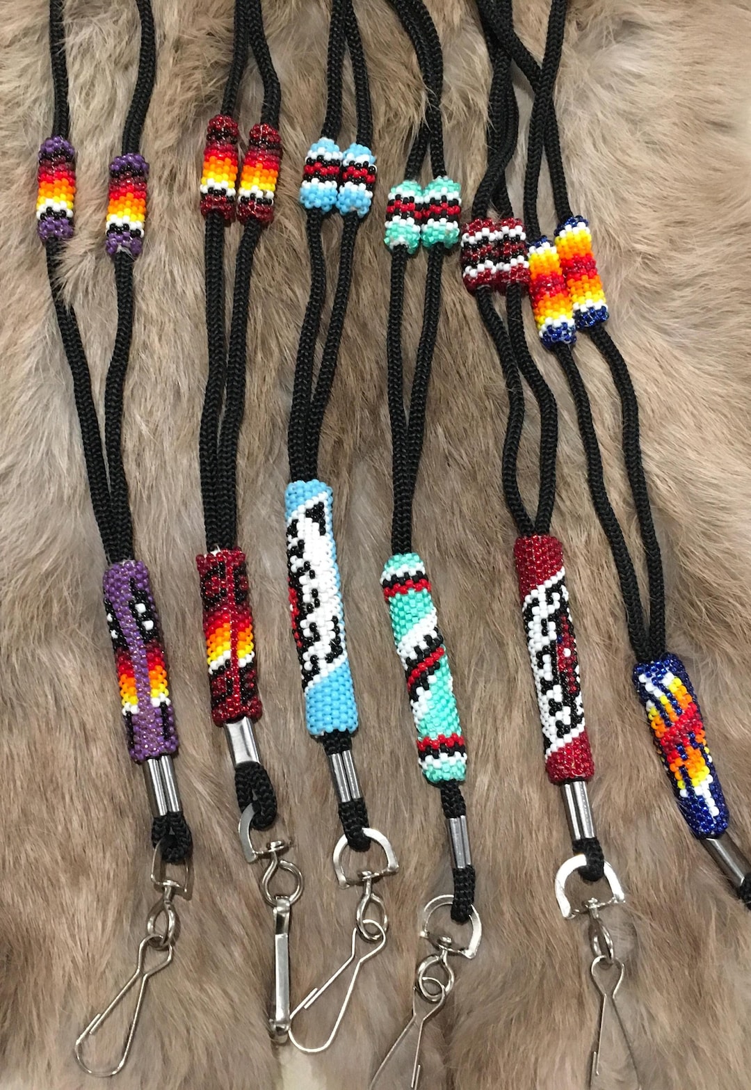 Authentic Native American Indian Jewelry Navajo Peyote Stitch Beaded ...