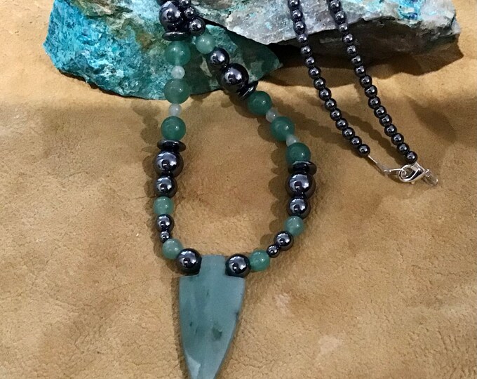 Vintage Native America Indian Jewelry Authentic Navajo Jade Necklace ...