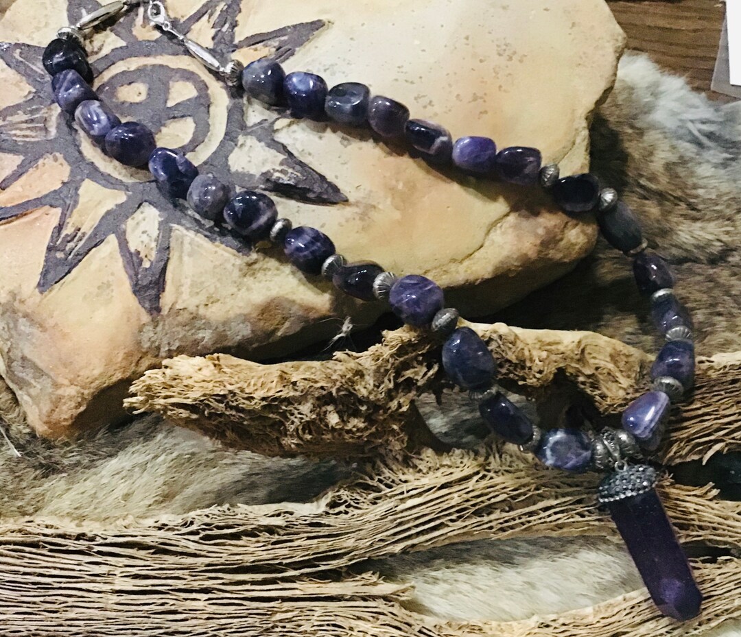 Vintage Native America Indian Jewelry Chunky Amethyst With Pendant ...