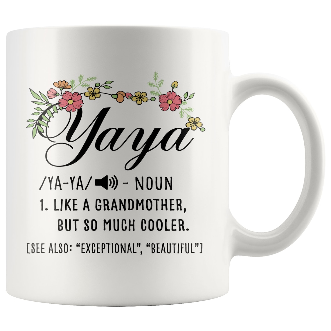 Yaya Gift Yaya Mug Best Yaya Definition Mug Yaya Grandma | Etsy
